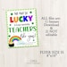 Printable We Are so Lucky to Have Awesome Teachers Like You St. Patrick ...