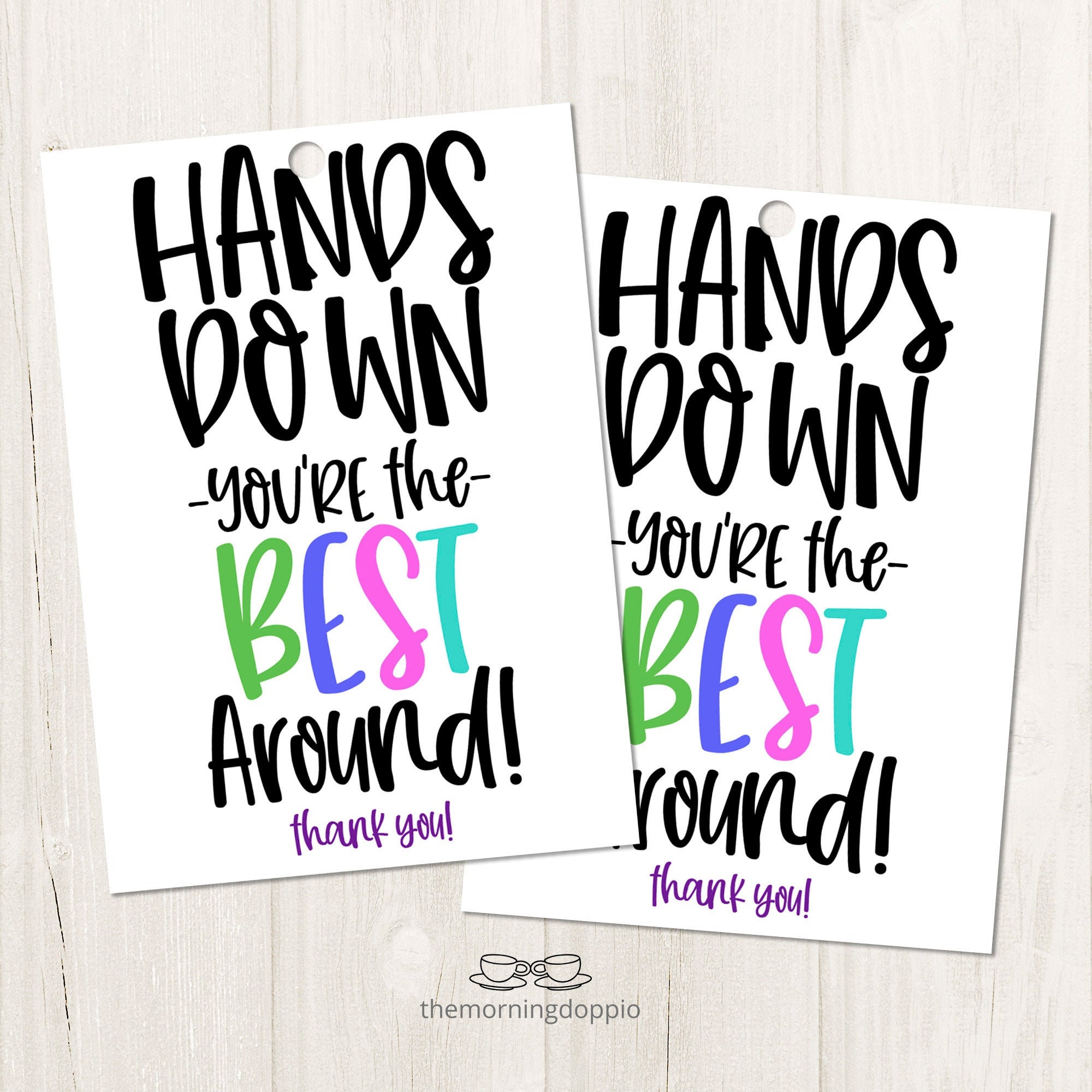 Printable Hand Sanitizer Tag Soap Gift Tag Hands Down | Etsy