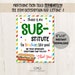 Printable/editable There is No Sub-stitute for Teachers Like You Gift ...