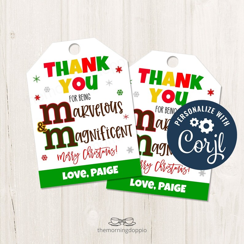 Printable/editable You Are Marvelous and Magnificent M&M | Etsy
