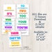 Set of 5 Printable English Classroom Vocabulary Grammar Poster Decor ...