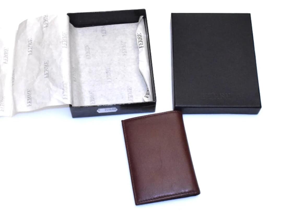 GF Ferre Wallet Card HOLDER Genuine Leather - Etsy