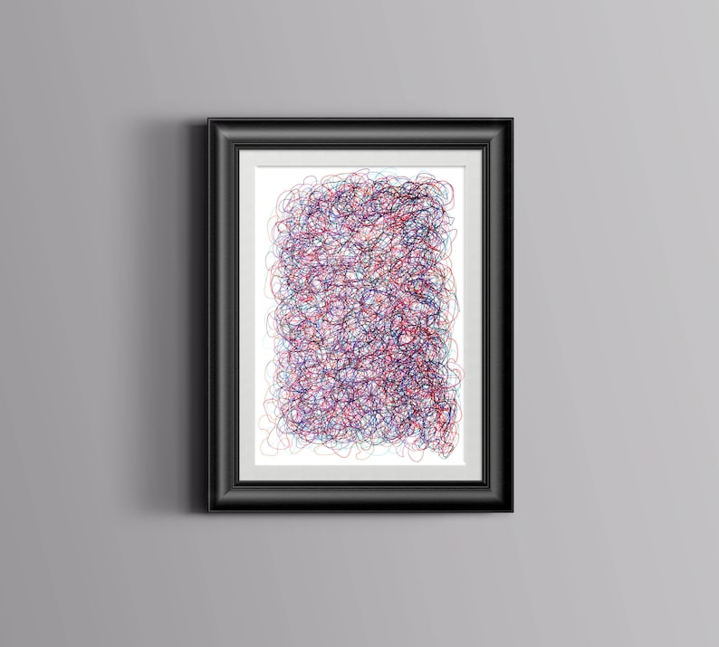 Abstract Art Print , Autism Awareness, Wall Art, Colour Print ...