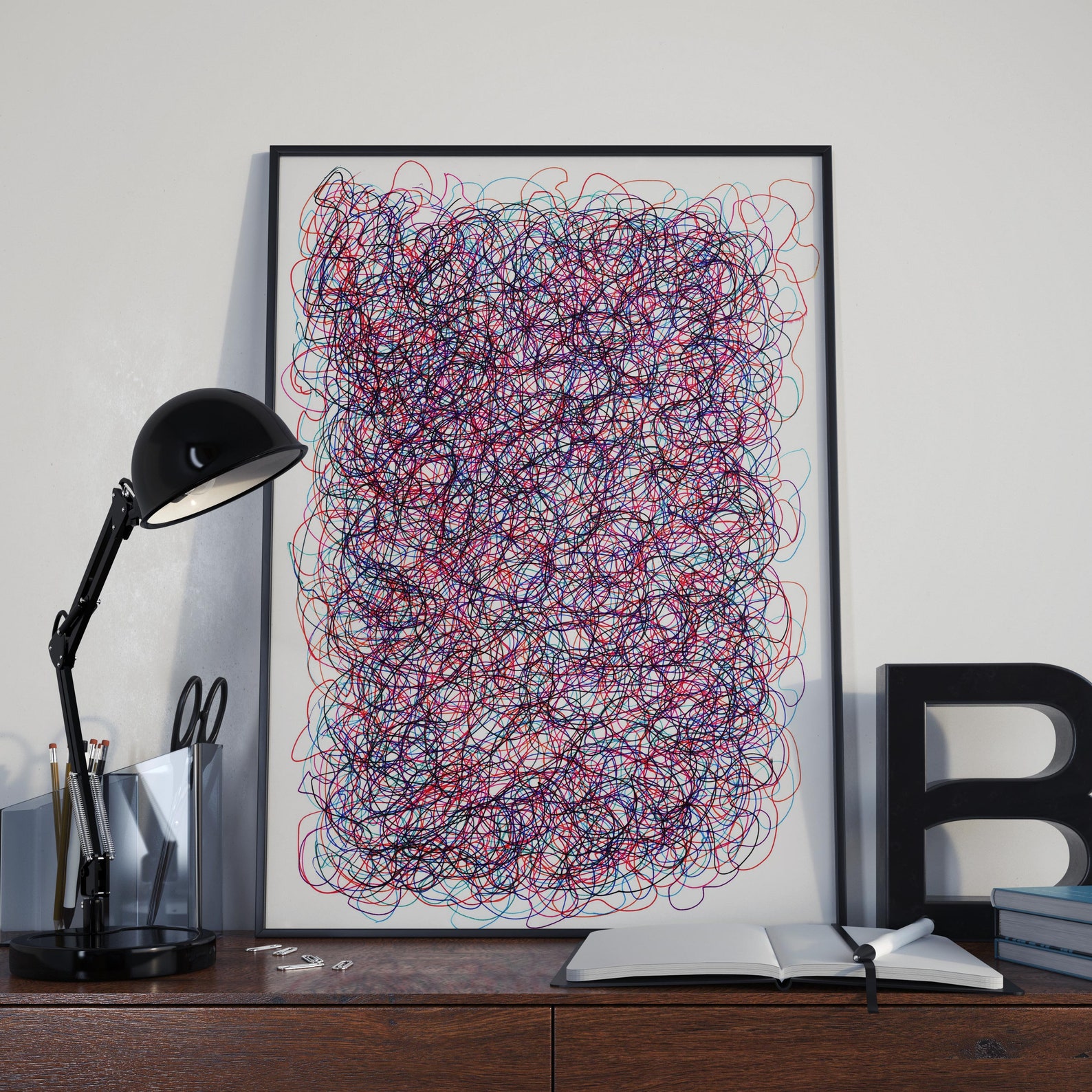 Abstract, Scribble, Doodle, Fine Art, Wall Hanging, Art Print, Limited ...