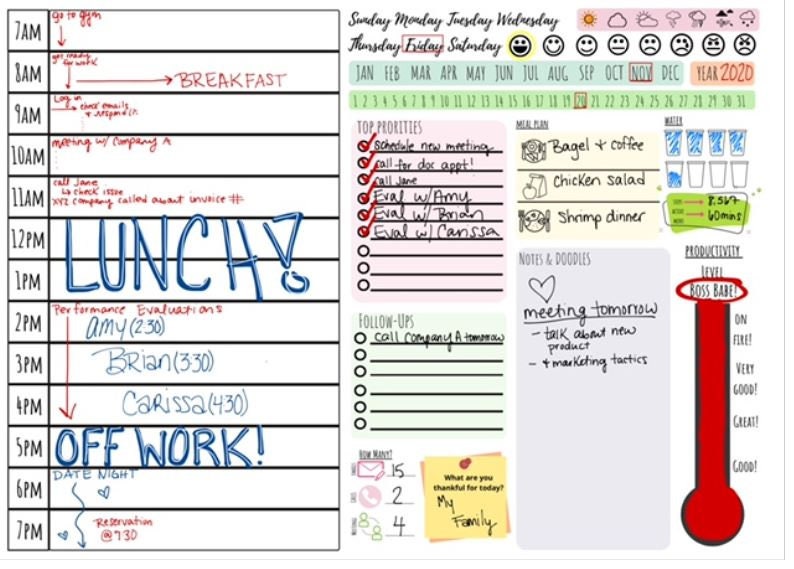 Undated Digital Daily Planner• Productivity Planner• Hourly Planner• To ...
