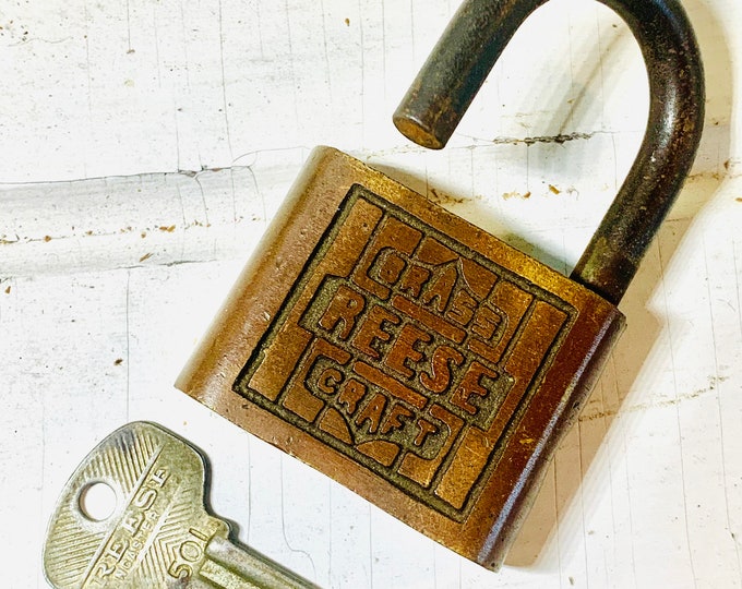 Vintage Reese Craft Brass Padlock With Working Key! - Etsy