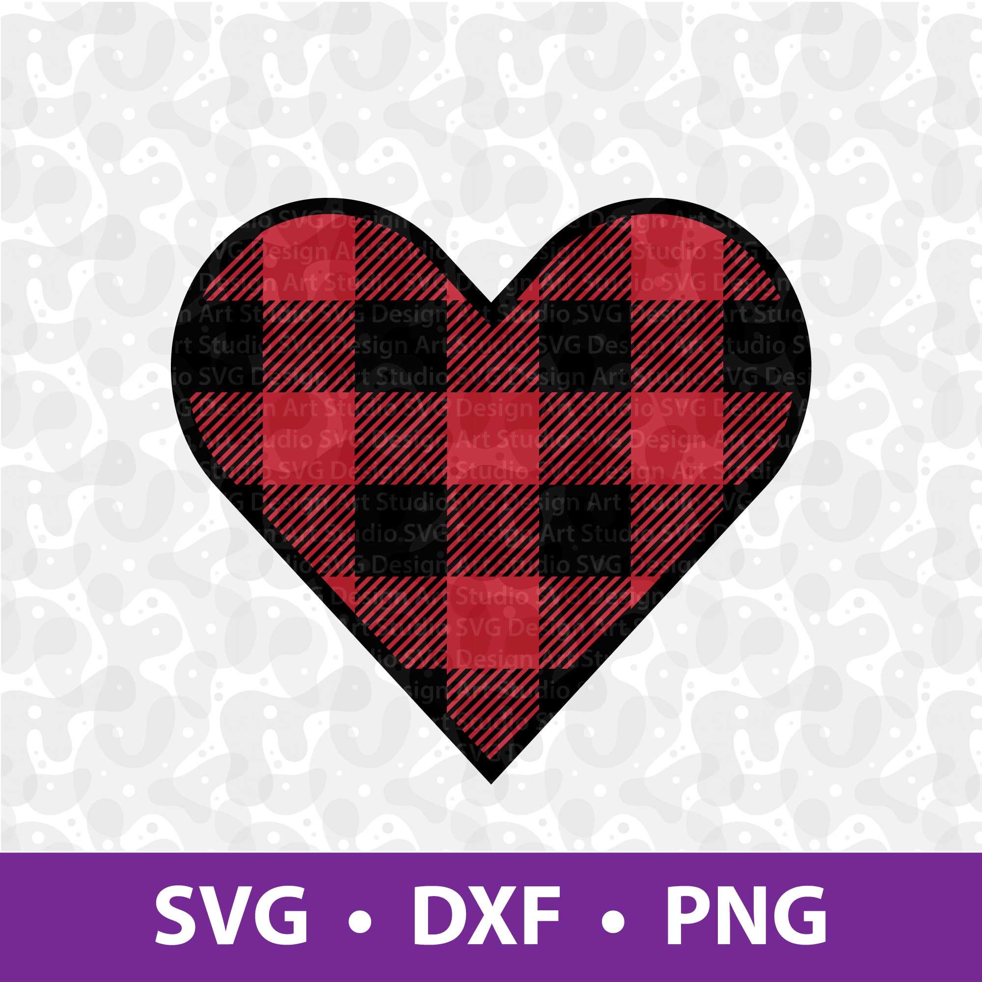 Plaid Heart SVG, Buffalo Plaid SVG, Valentines Heart, File for Cricut ...