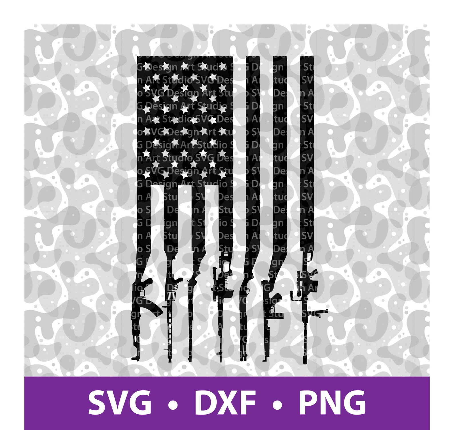 American Flag Made From Guns SVG, Gun Flag Svg, Flag Gun Svg, Patriot ...