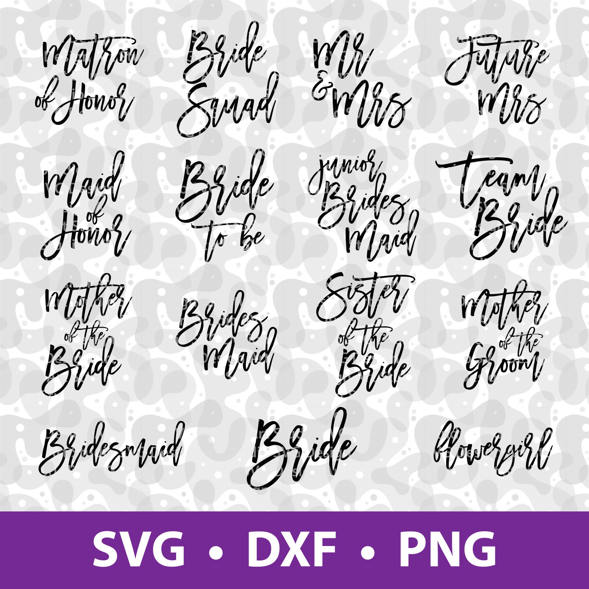Bride Svg Bridesmaid Svg Bridal Party Svg Bachelorette Svg - Etsy