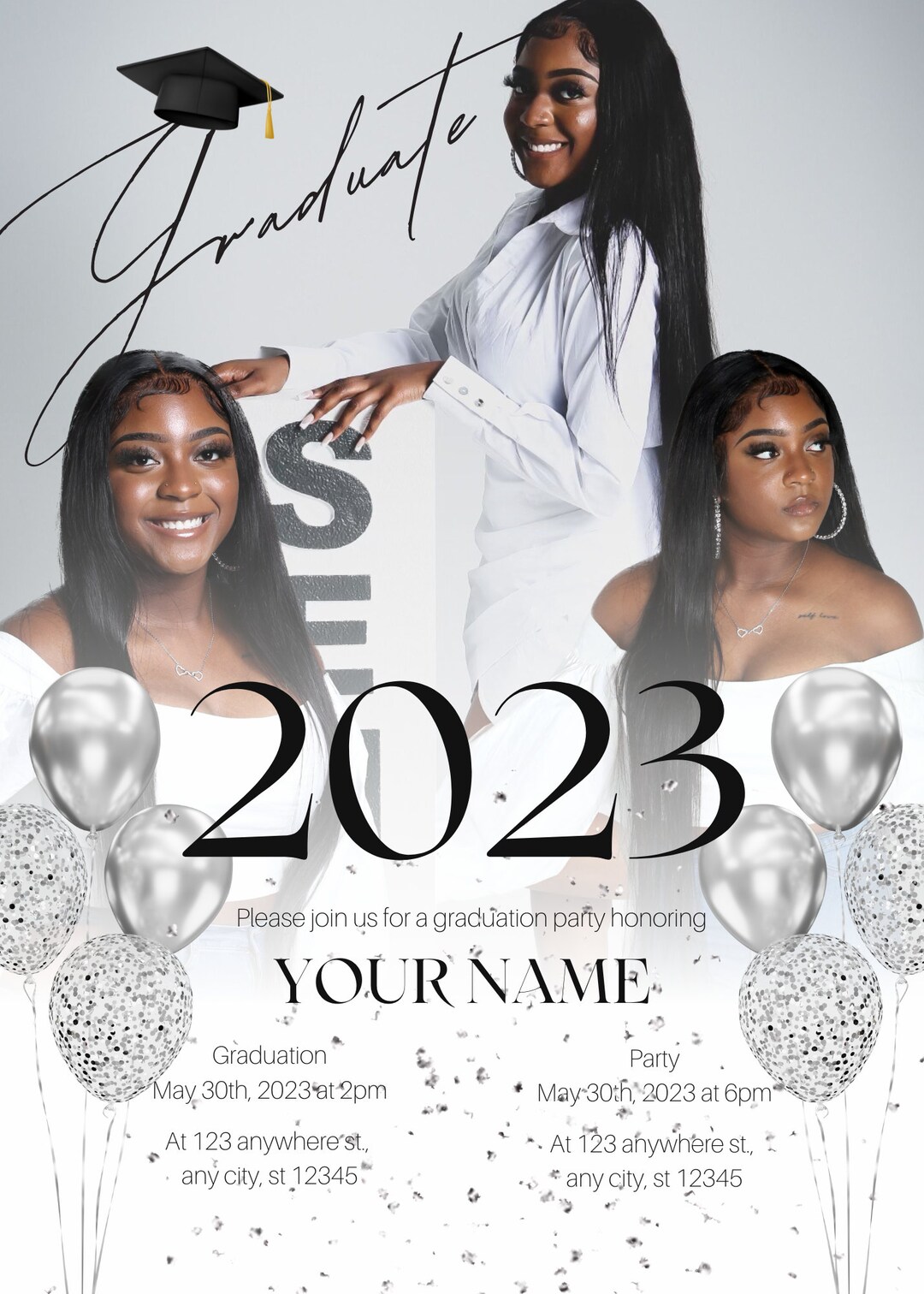 Graduation Flyer, Graduation Invitation, Graduation 2023, 2023 Grad ...