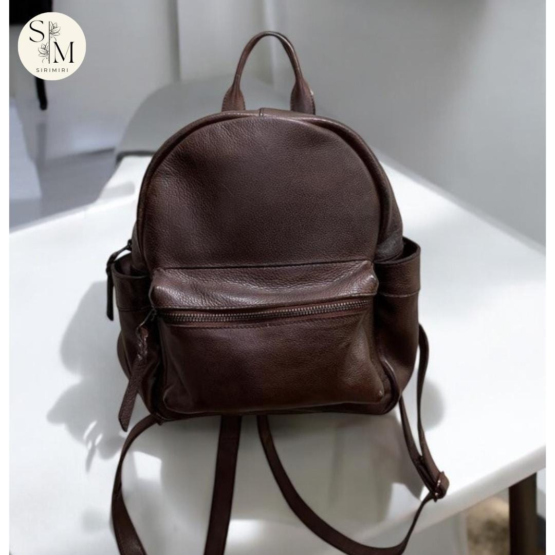 Handcrafted Leather Backpack: Vintage Style Laptop Bag - Etsy