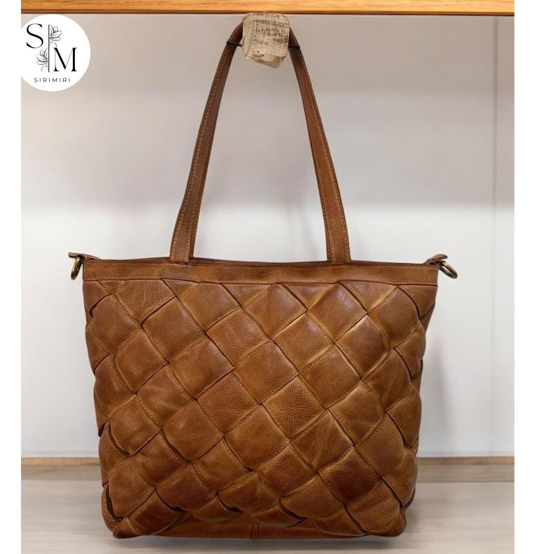 Leather Tote Bag L Washed Bag L Office Bag L Day Bag L Regular Use L ...