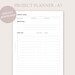 Project Planner, A5 Project Planner, Printable Planner, Project Tracker ...
