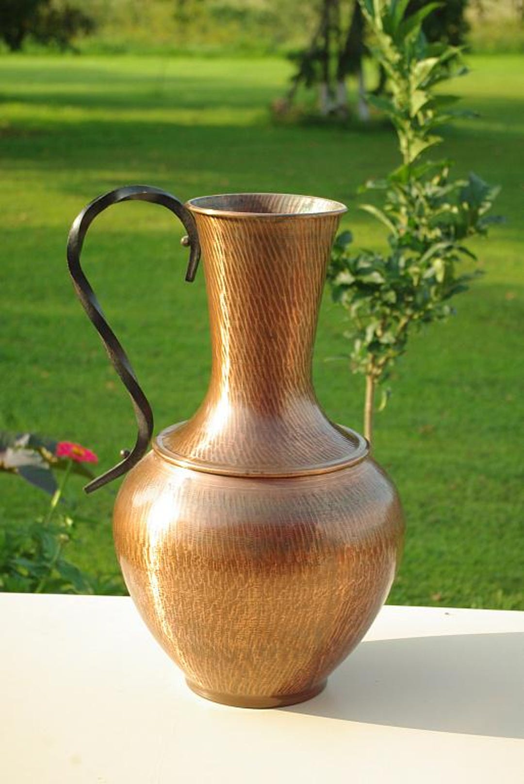Large Cooper Vase Large Copper Floor Vase Large Copper Pitcher - Etsy
