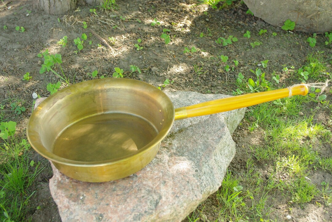 Vintage Large Brass Bowl Large Copper Bowl, Antique Brass Cauldron ...