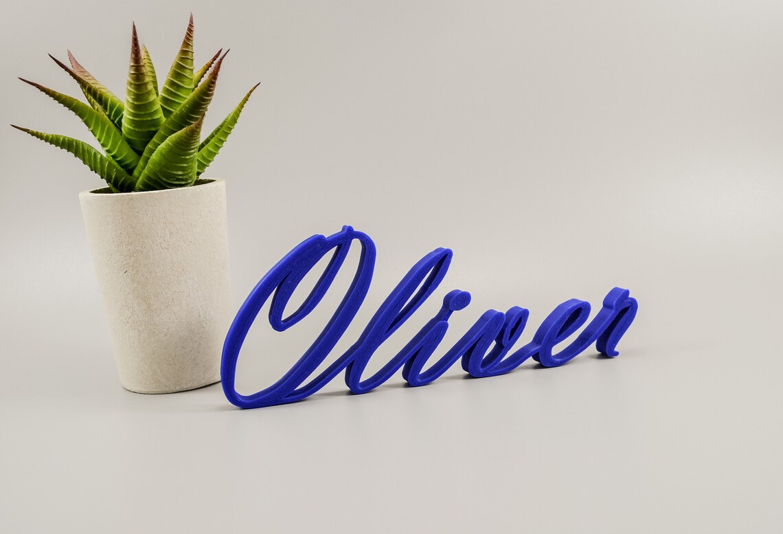 Oliver Custom Name Personalised Desk Sign Custom Name Plate - Etsy