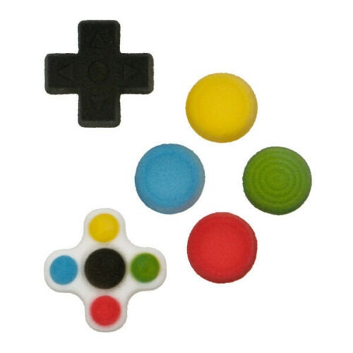 Edible Video Game Controller Gamer Buttons Assortment Sugar Decorations ...