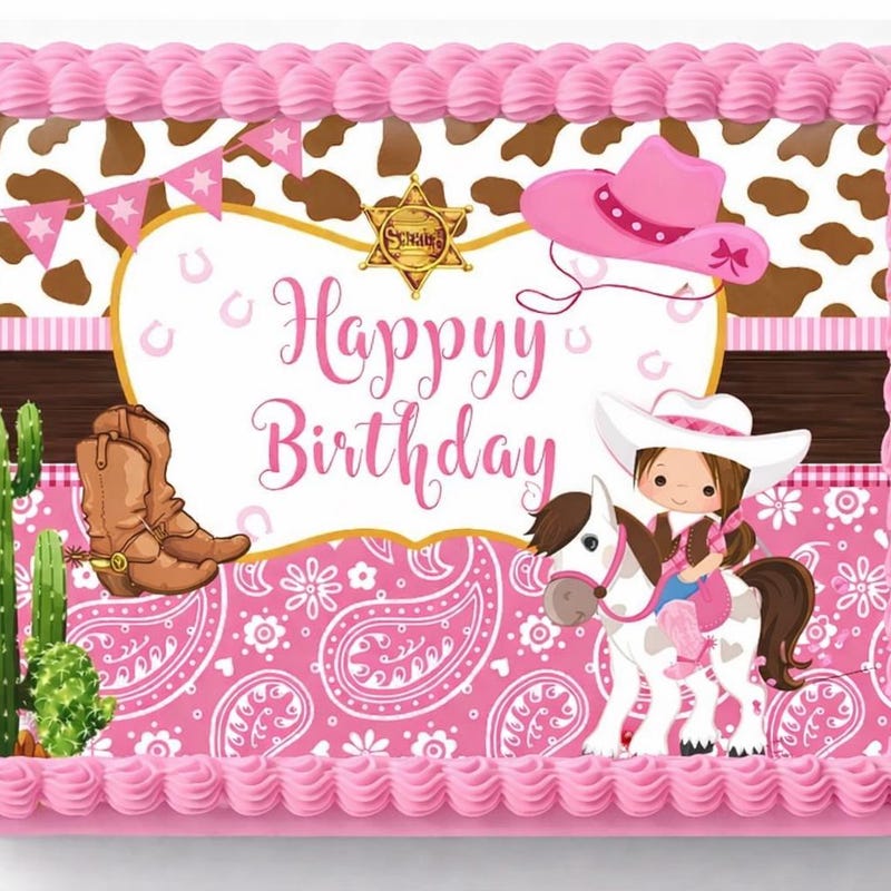 Cowgirl Themed Cake - Etsy