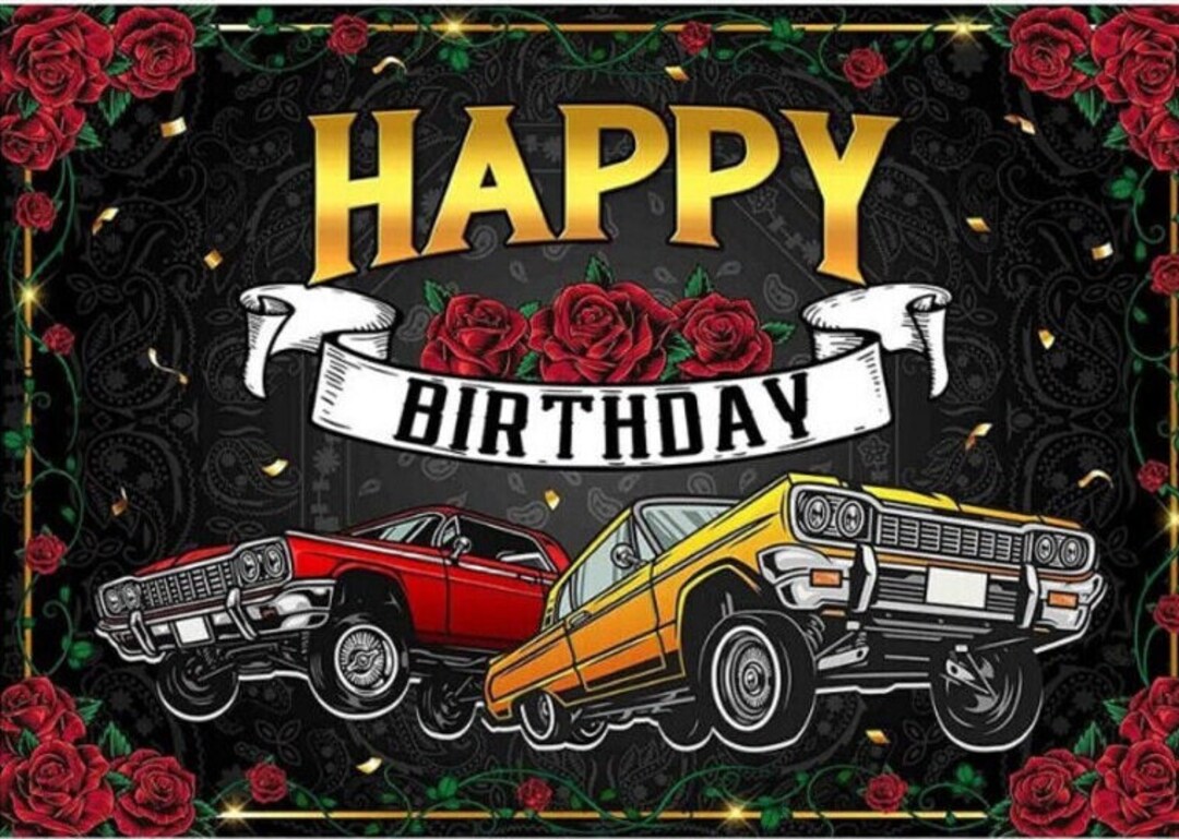 Lowrider Cars Edible Cake Image Party Topper, Happy Birthday Baby ...