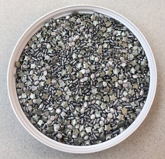 Shine Your Silver Stars Edible Confetti Sprinkles You Pick the - Etsy