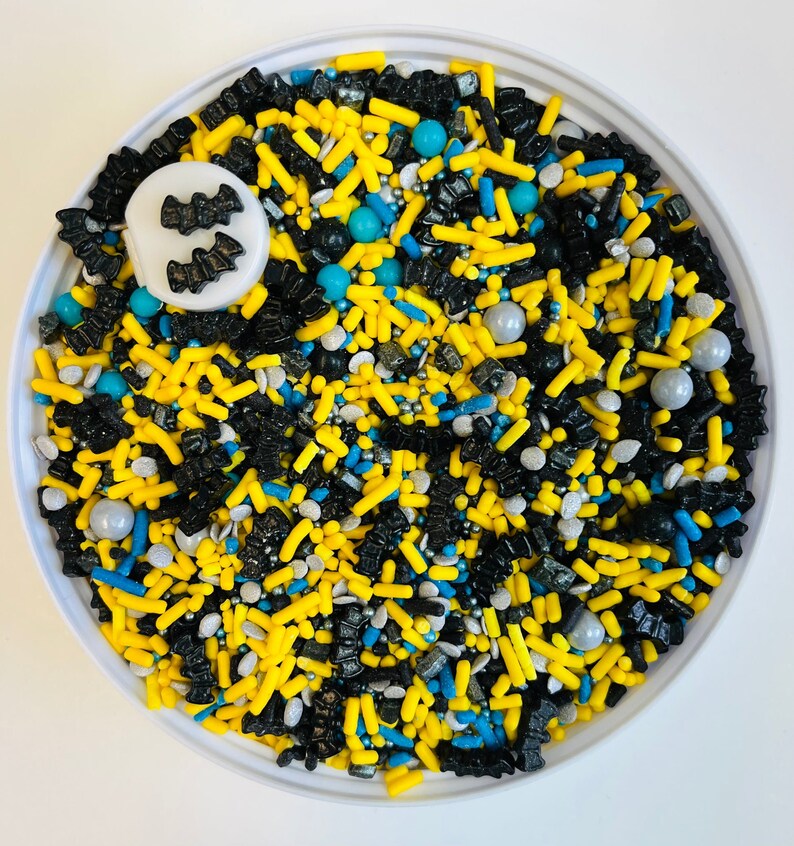 Bat Man Super Hero Mix Edible Confetti Sprinkles You Pick the - Etsy