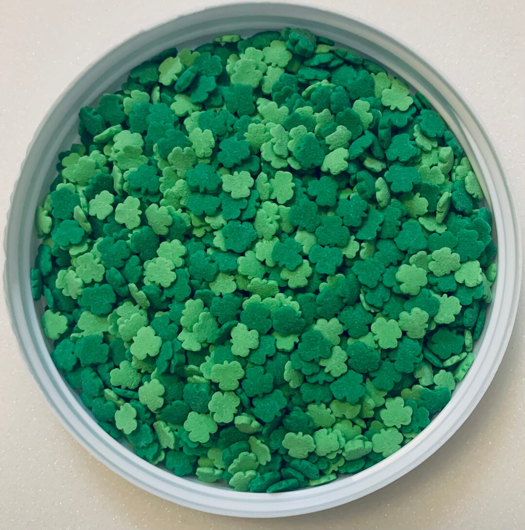 Bi-colored Shamrock Edible Confetti Sprinkles You Pick the Size Clover ...