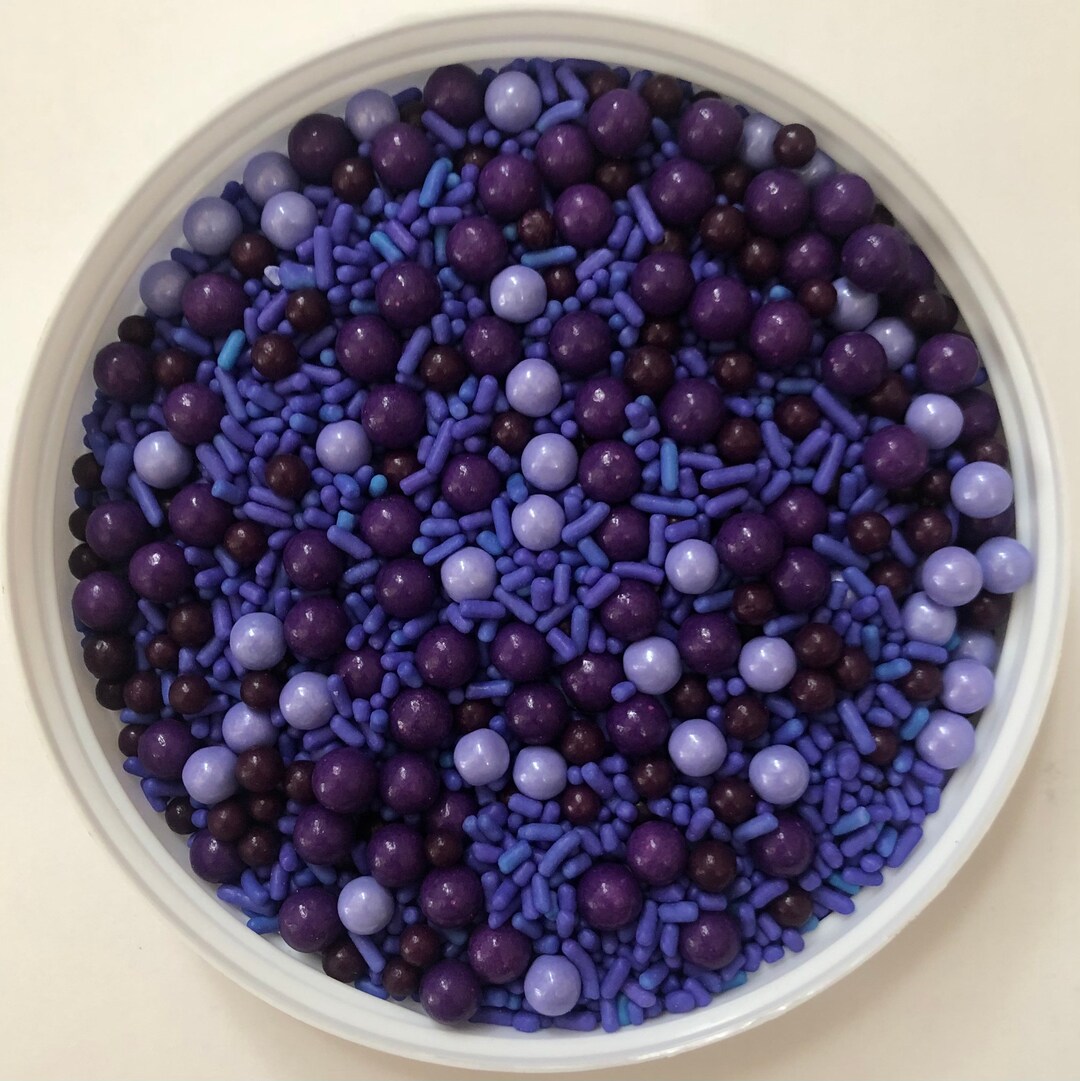 Purple Party Mix Edible Confetti Sprinkles You Pick the Size Birthday ...