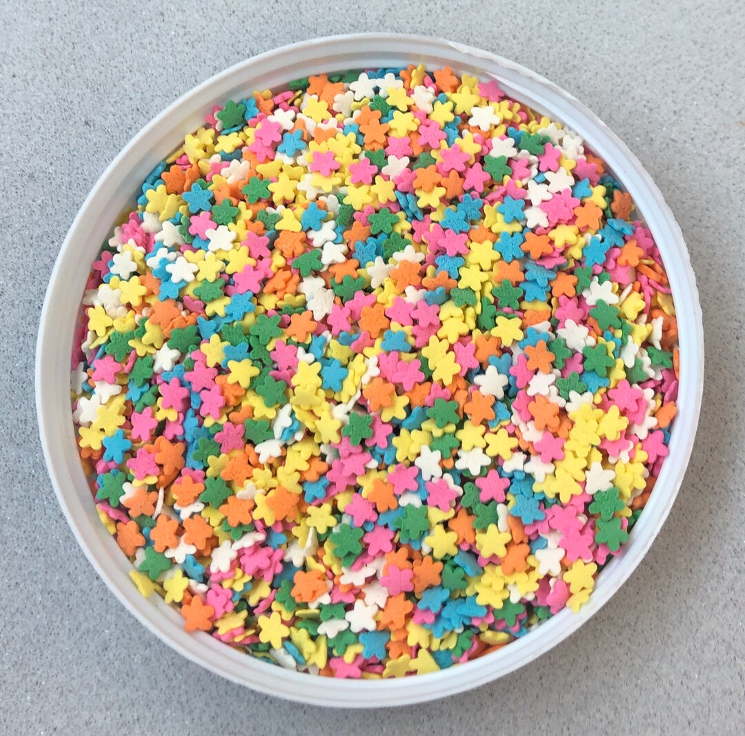 Pastel Flowers Mix Edible Confetti Sprinkles You Pick the Size Mother's ...