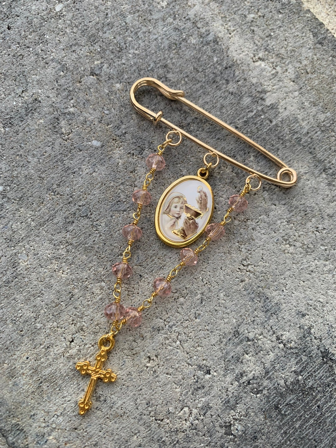 First Holy Communion Bouquet Pin - Etsy