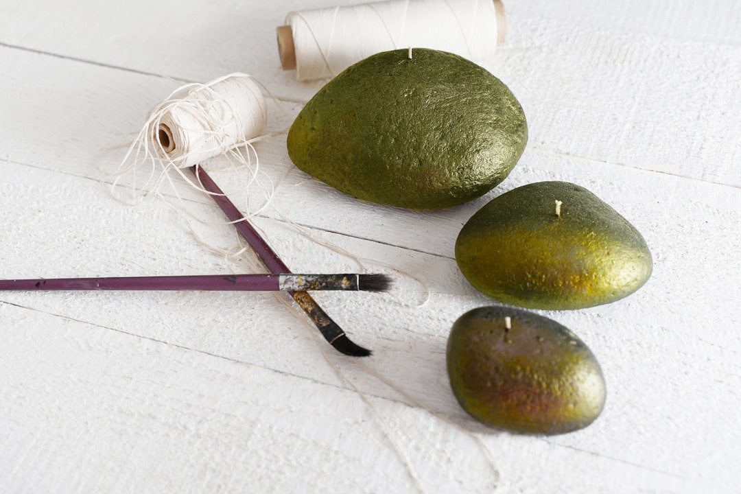 3 Piece Rock Candle Stone Candle Handmade Candle Candle - Etsy