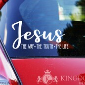 Jesus Decal Christian Car Sticker, Vinyl Lettering, Window, Mug, Coffee ...