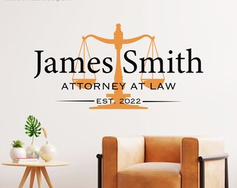 Law Office Wall Decal - Etsy