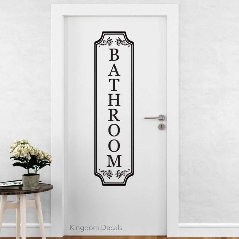 Bathroom Door Decal - Etsy
