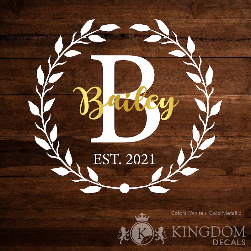 Large Monogram Letter Decal - Etsy