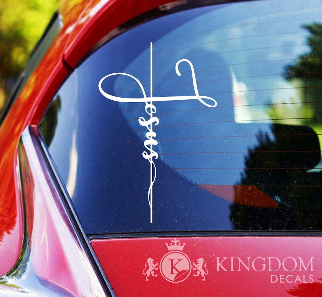 Jesus Decal: Christian Car Sticker, Bible Verse Decor - Etsy