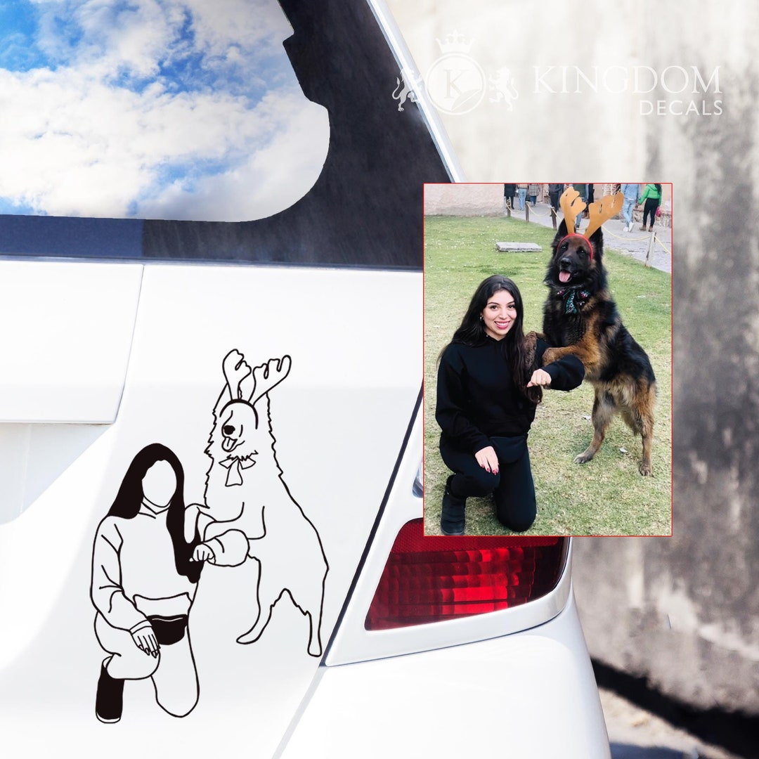 Custom Line Art Decal: Personalized Portrait Car Sticker - Etsy