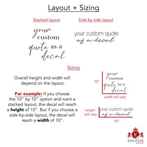 Custom Text Quote Wall Decal | Personalized Inspirational Quote Vinyl ...