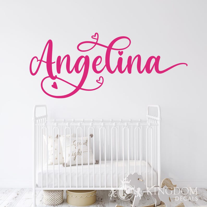 Personalized Girls Name Wall Decal: Nursery Decor, Custom Vinyl ...