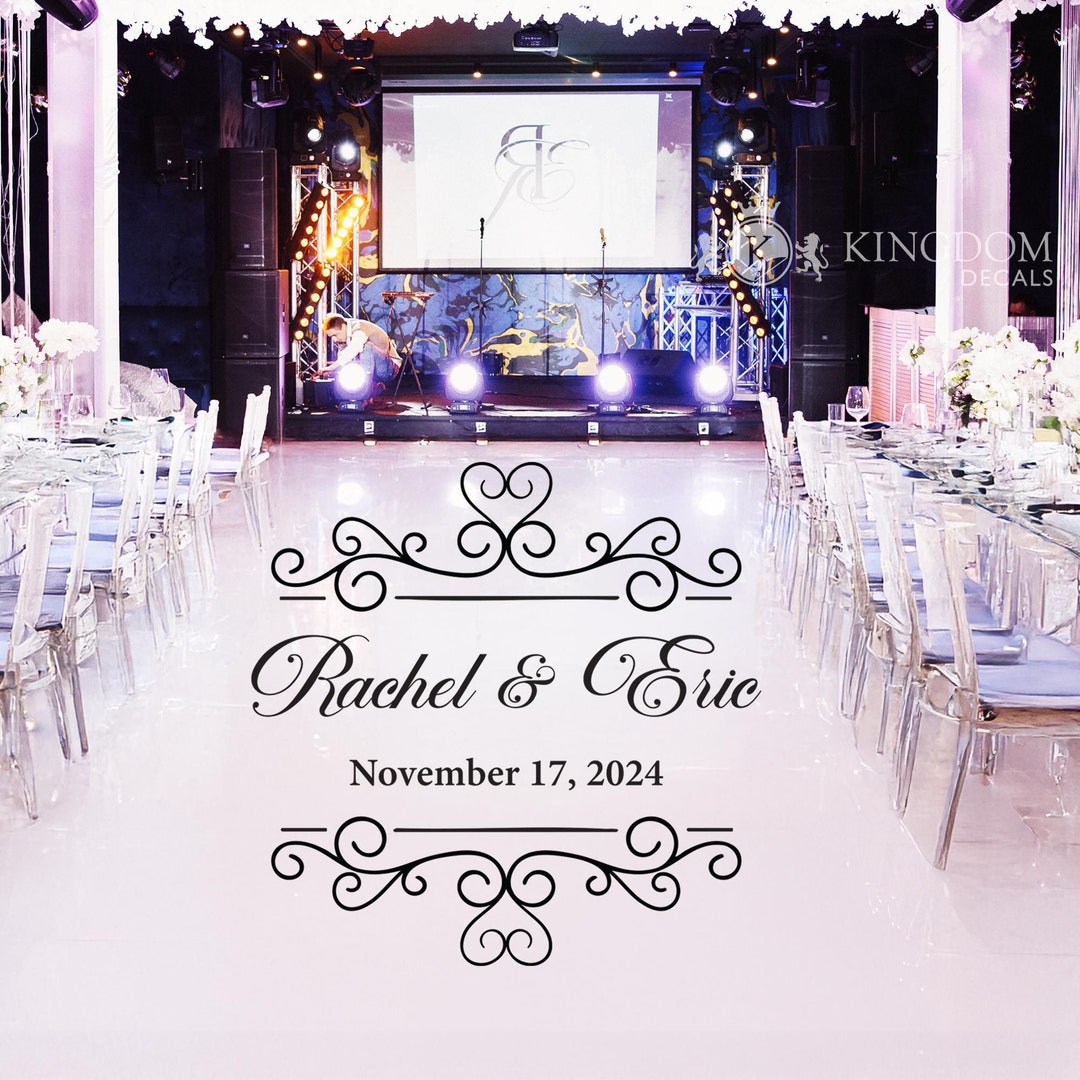 Custom Wedding Dance Floor Decal | Dance Floor Vinyl Wrap, Dance Floor ...