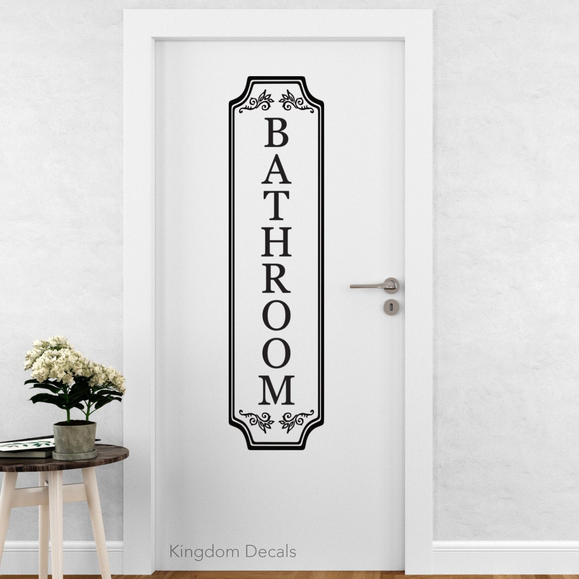 Bathroom Decal Door Sign Sticker Modern Sign Decor - Etsy