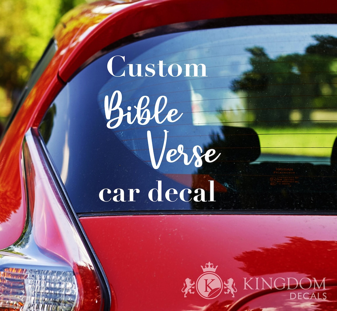 Custom Christian Car Decal | Jesus Scripture Sticker, Vinyl Lettering ...
