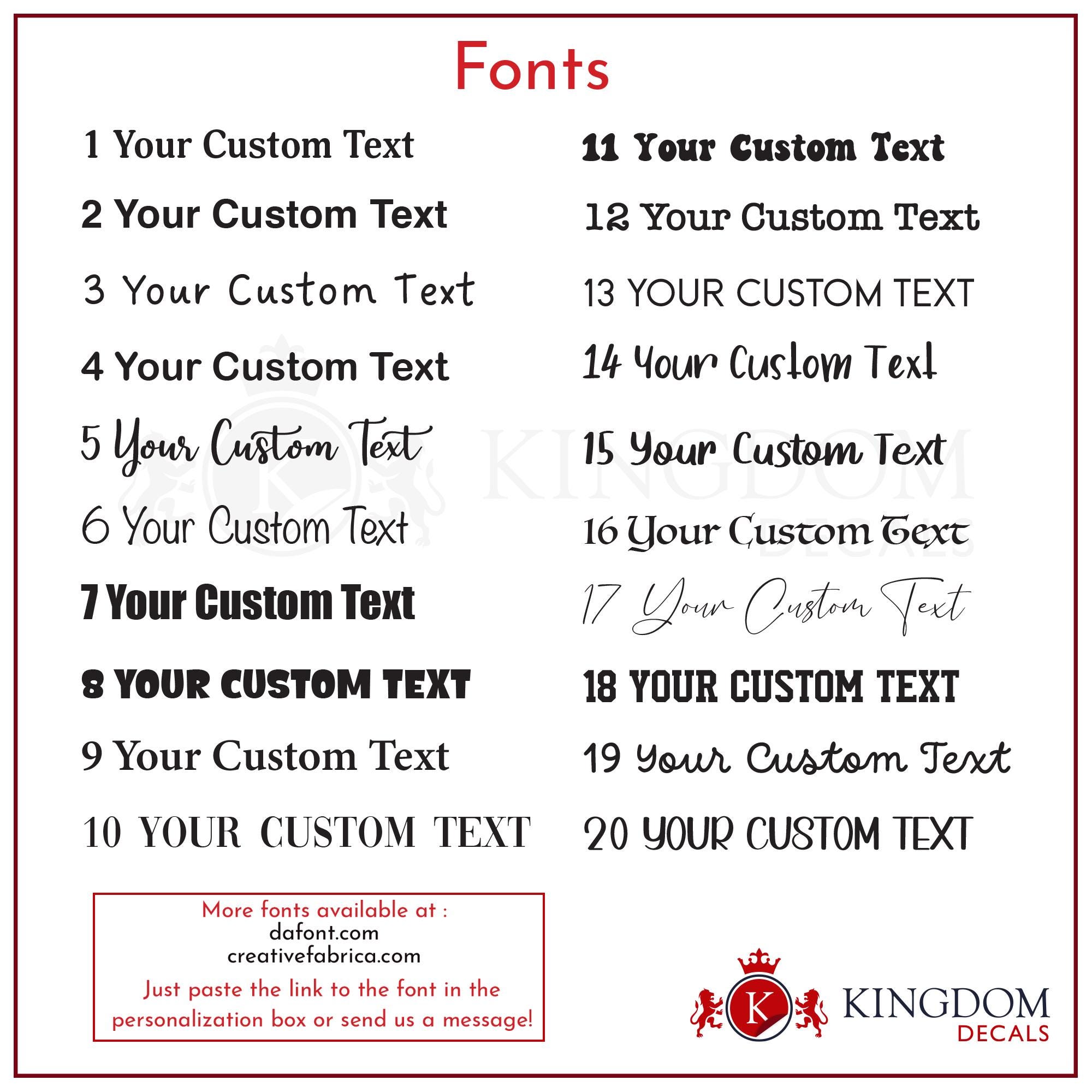 Custom Decal | Personalized Vinyl Sticker, Custom Vinyl Text Decal-car ...