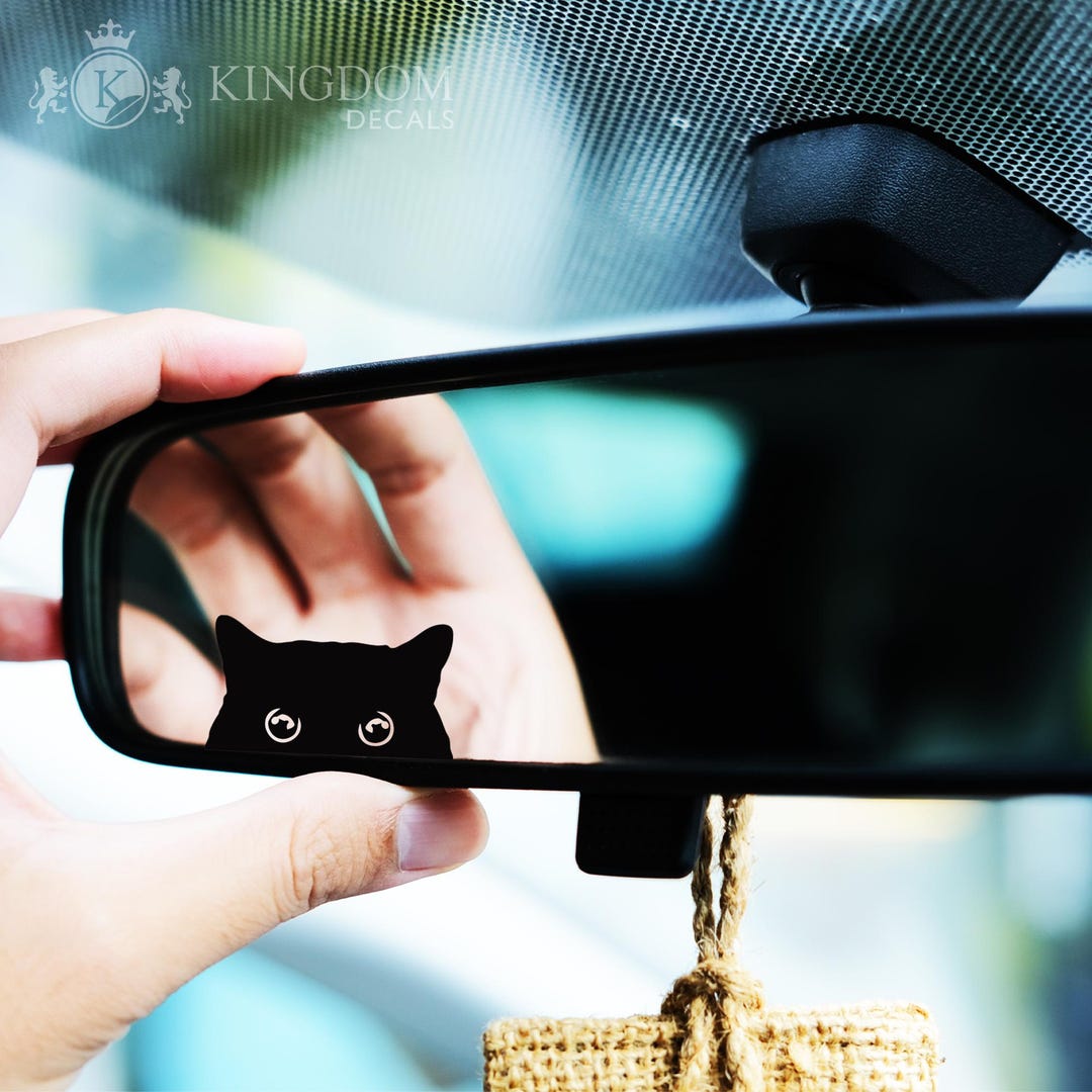 Cat Peeker Decal | Peeking Black Cat Sticker, Car Decal, Peeking Cat ...