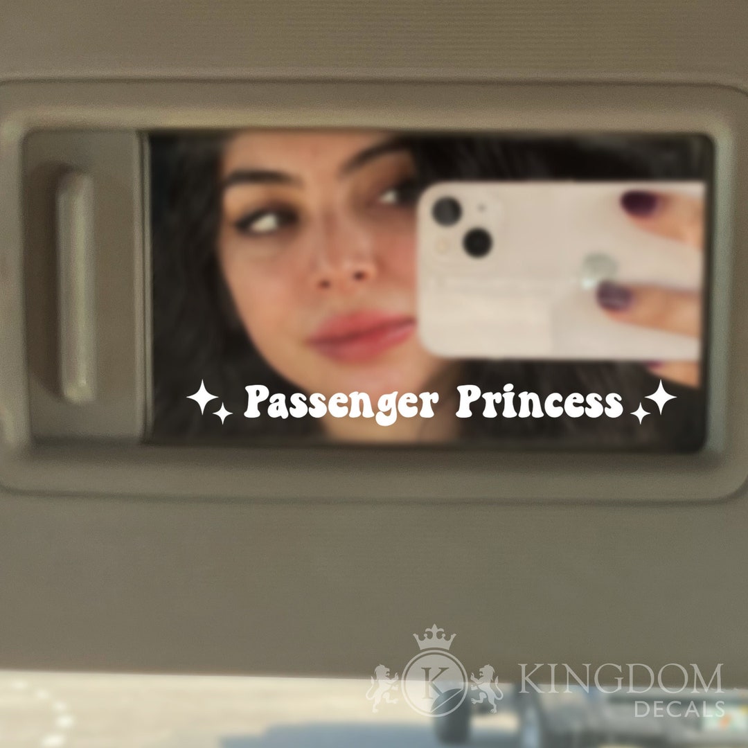 Passenger Princess Car Decal Car Mirror Sticker, Review Mirror ...
