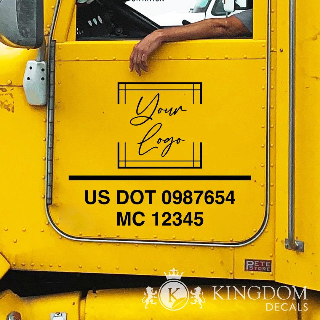 Custom US DOT Truck Decal: Vinyl Lettering, Personalized Commercial ...