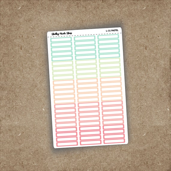 Skinny Label Planner Stickers Functional Planner Stickers Budget ...