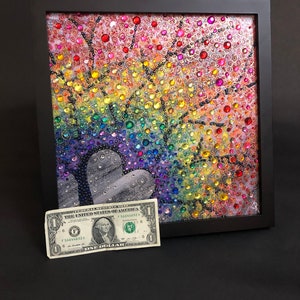 Rhinestone Rainbow Heart Love Tree - Etsy