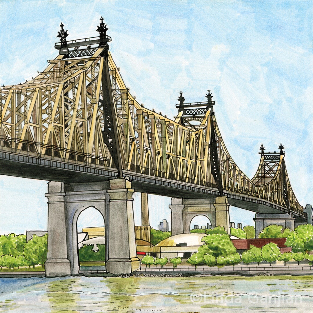Giclee Print of Queensborough 59th Street Bridge - Etsy