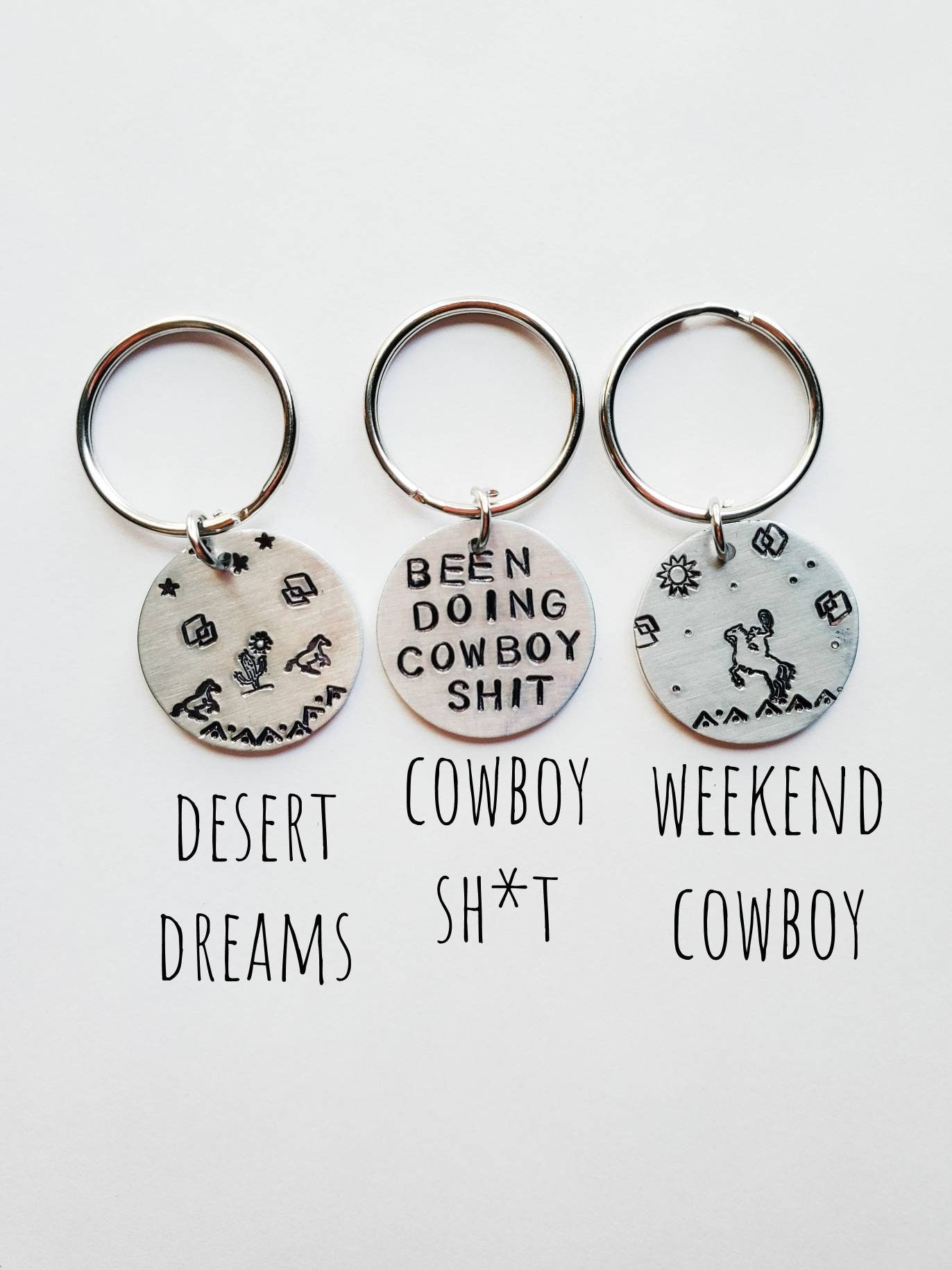Cowboy Keychain Series Western Keychain Keychain Gifts - Etsy