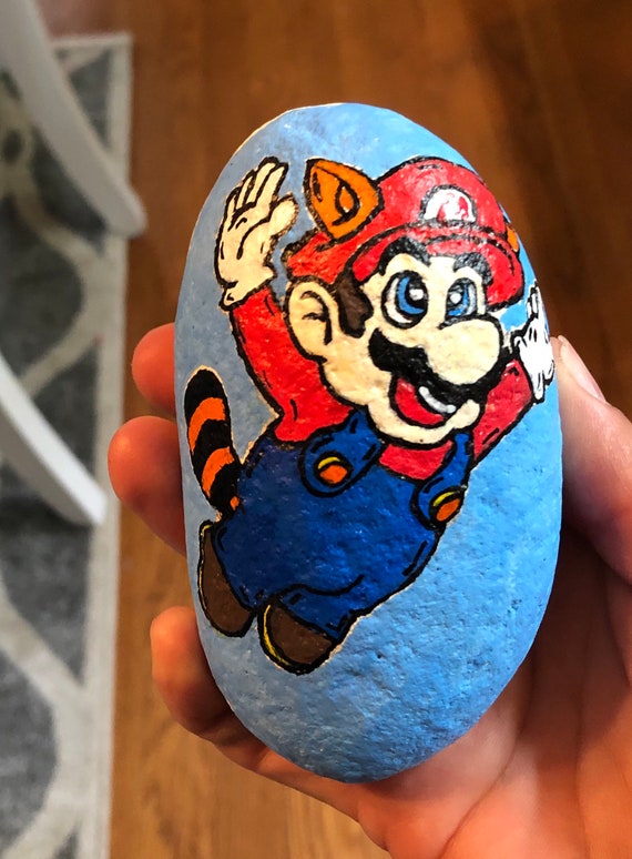 Super Mario Painted Rock Garden Rocks | Etsy